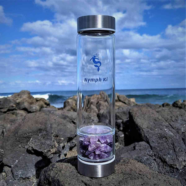 Crystal Ki Water Bottle | Amethyst for Relaxation & Intuition – Nymph Ki